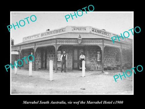 OLD POSTCARD SIZE PHOTO OF MARRABEL SOUTH AUSTRALIA THE MARRABEL HOTEL ...
