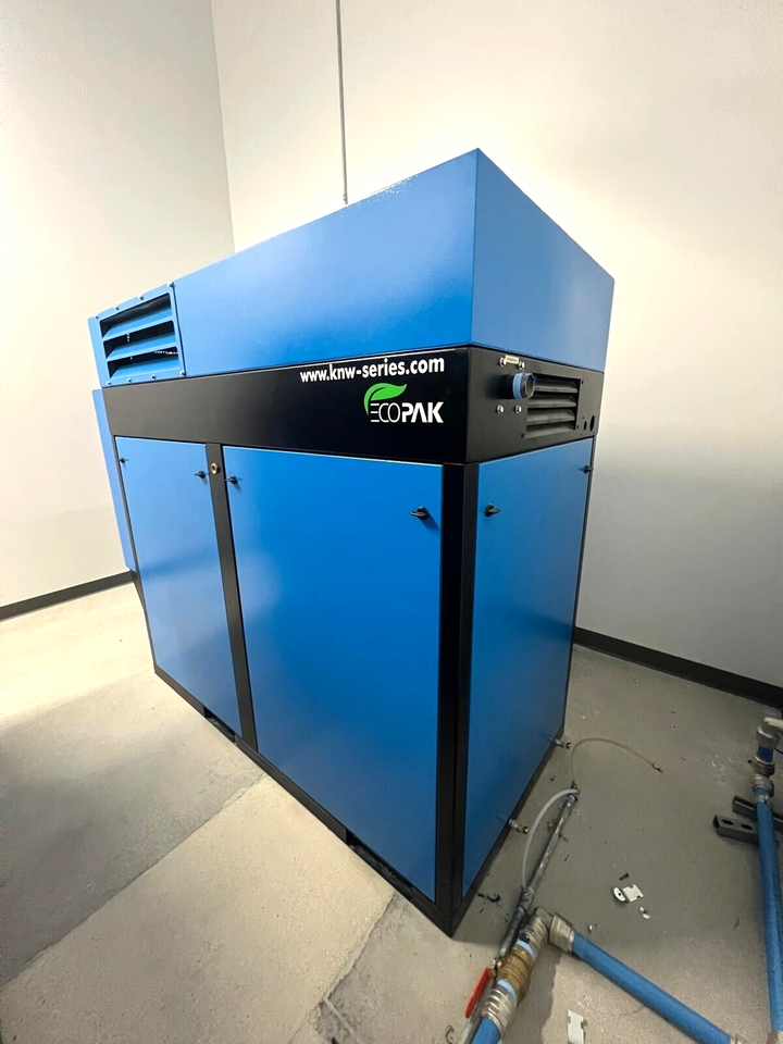 KOBELCO OIL FREE, KNW SERIES, 40 HP AIR COMPRESSOR '' TWO STAGE, 41 HRS ...