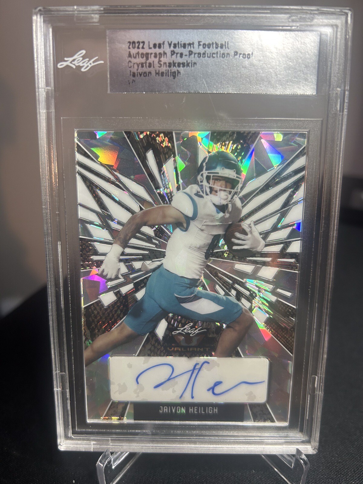 2022 Leaf Valiant Jaivon Heiligh Pre-production Proof 1/1 Snakeskin ...