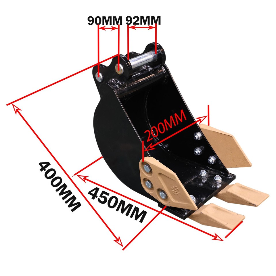 Mini Excavator 200 mm Narrow Bucket 8-inch Trenching Bucket Attachment ...