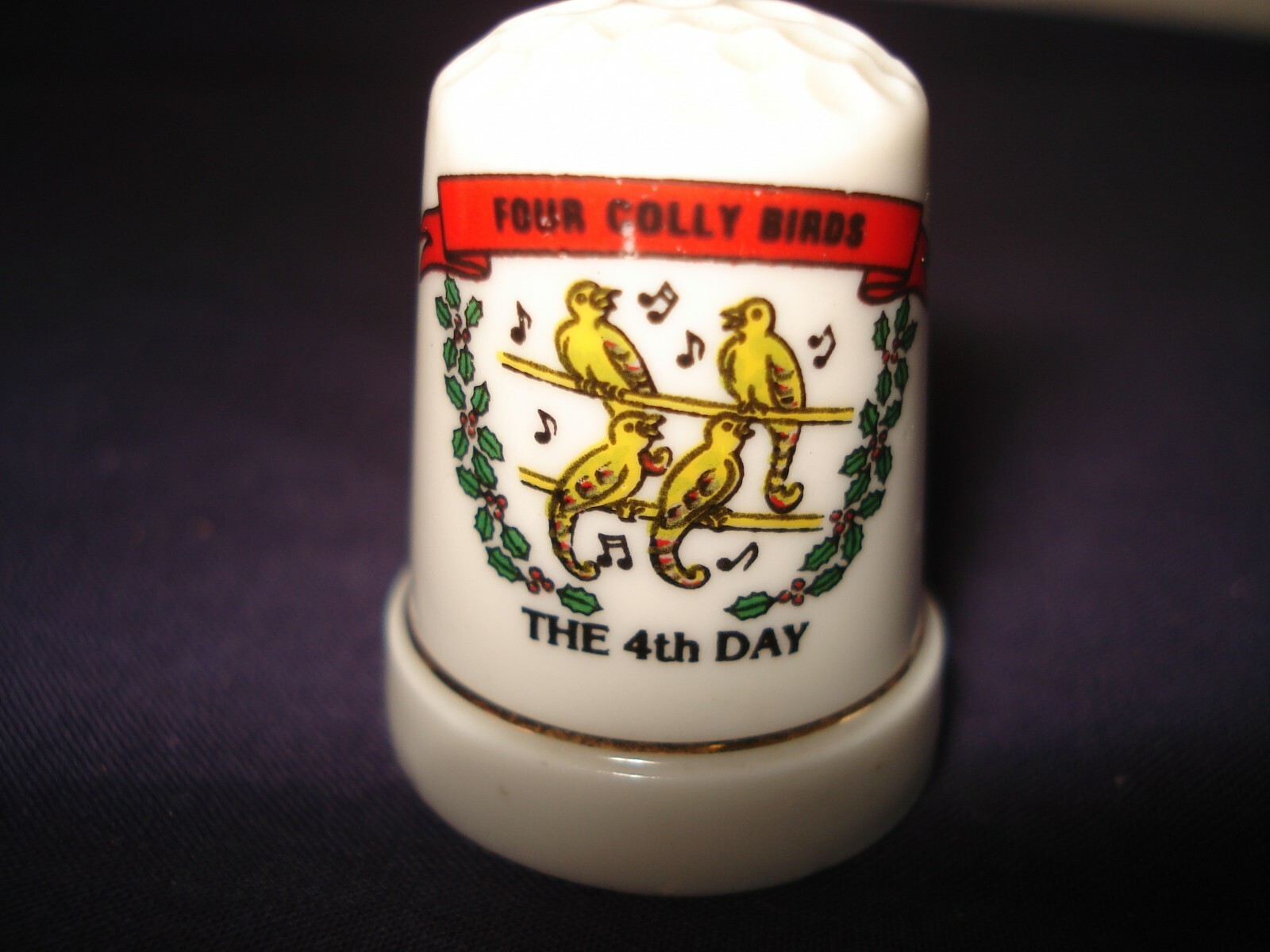 LOT OF 3 THIMBLES PEWTER ALABAMA-PORCELAIN AGIFTCORP PALM TREE-FOUR ...