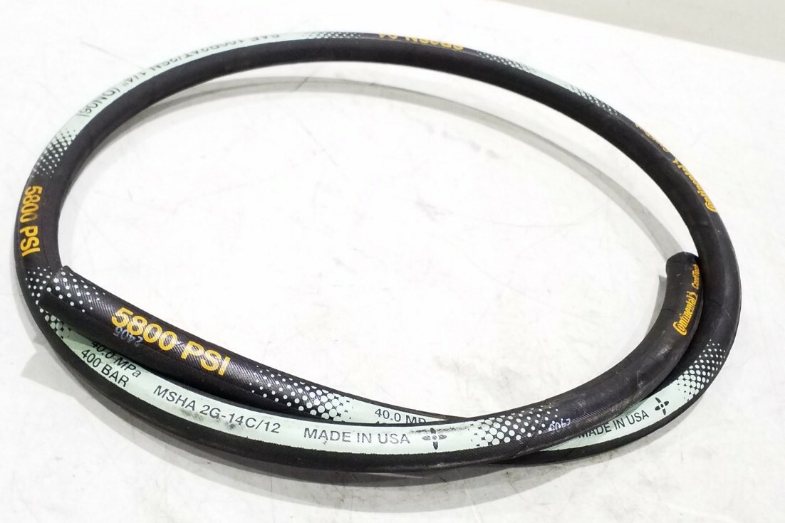 1/4" I.D. Continental Contitech Hydraulic Hose 3' 9" Length SAE 100R2AT ...