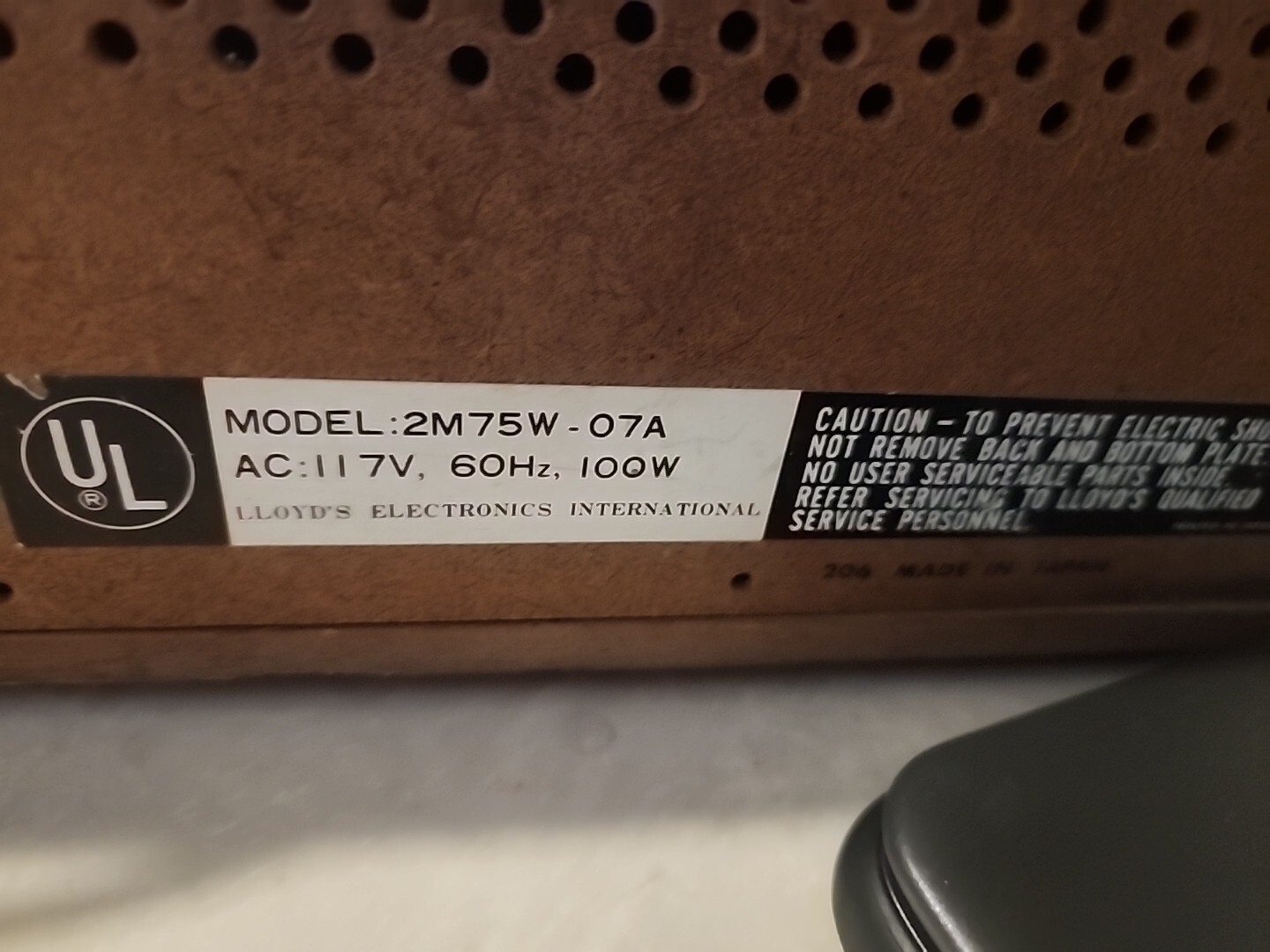 Vintage Lloyd's AM/FM Solid State Stereo Model :2m75w-07a Tested Except ...