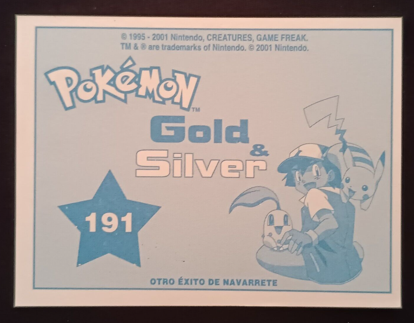 2001 Navarrete POKEMON Gold & Silver Sticker #191 CHIKORITA / ASH ...