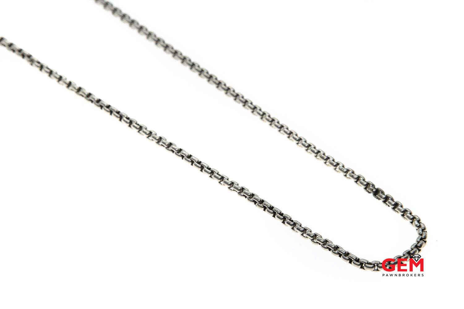 David Yurman Chain Collection 2.5mm Box Link 925 Sterling Silver 23.4 ...
