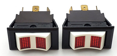 Lot of 2 McGill 0861-2302 Lighted Maintained 3-Position DPDT Rocker ...