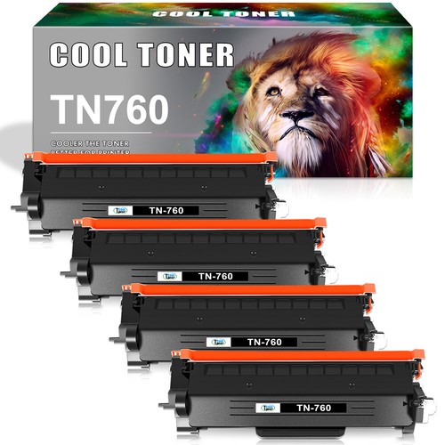 4Pk TN760 Toner Compatible With Brother TN730 MFC-L2710DW MFC-L2730DW ...