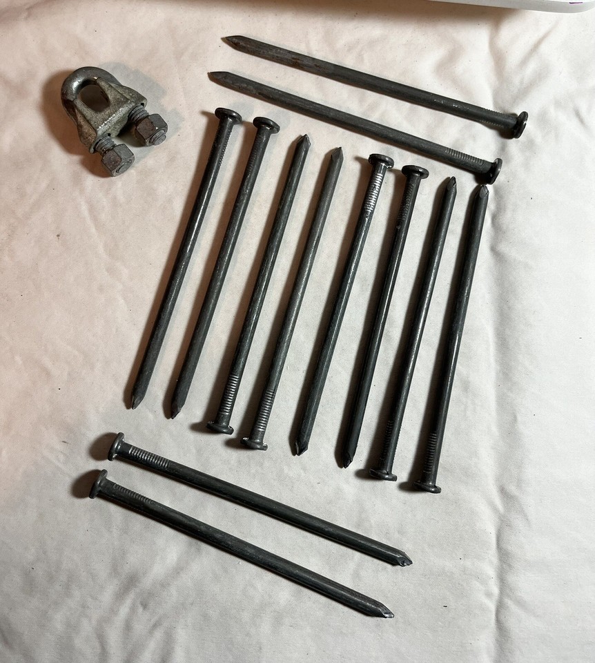 Steel Tent Stakes. Heavy Duty 12 Stakes And Survival Gear Wire Rope ...