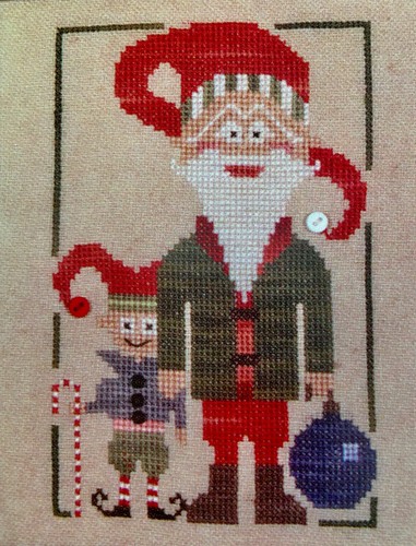 Lizzie Kate WEE SANTA 2012 w/ embellishments, fabric and XL FREE ...