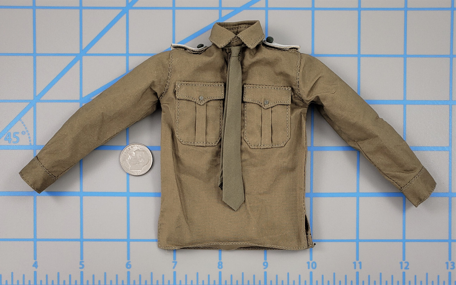 DID WWII German Afrika korps captain Wilhelm shirt & tie 1/6 scale toys ...