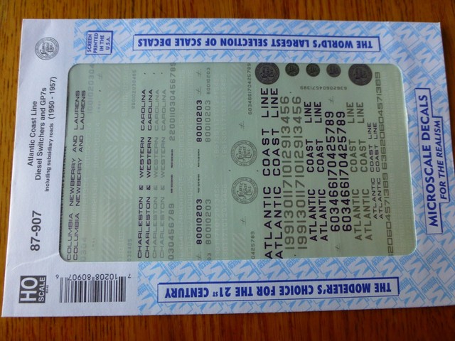 Microscale Decal HO #87-907 ACL Gp7 Diesel for sale online | eBay