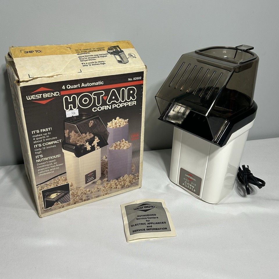 Vintage West Bend Hot Air Pop Corn Popper Model # 82602 Lightly Or Not ...