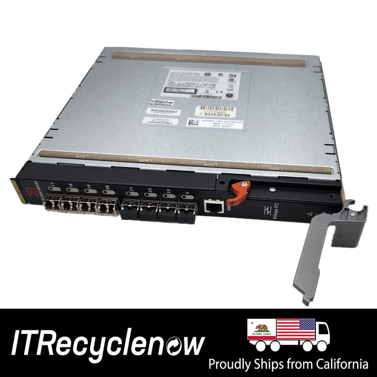 Brocade Dell M5424 8 GB Fibre Chan Switch for POWEREDGE M100e 12 Active ...