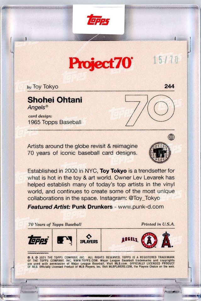 2021 TOPPS PROJECT 70 - SHOHEI OHTANI BY TOY TOKYO - RAINBOW FOIL 15/70 ...