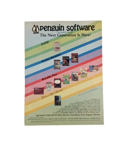 PRINT AD 1983 PENGUIN SOFTWARE VIDEO GAME Computer Rare | eBay