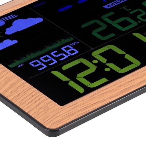 Wireless Weather Forecast Color Screen Alarm Clock Indoor Outdoor Sound ...