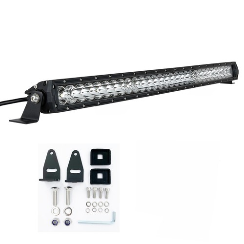 30 inch LED Light Bar Super Bright Slim Single Row Spot Flood Driving ...