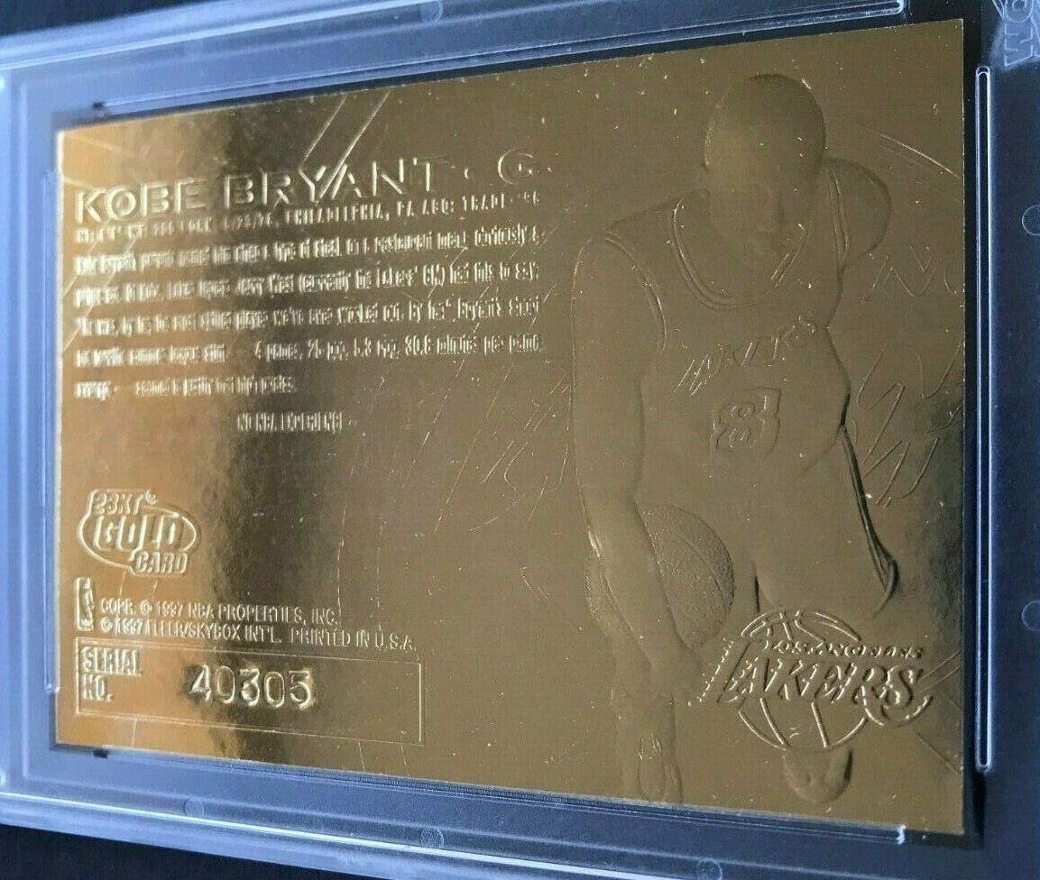 1996 KOBE BRYANT FLEER Gold ROOKIE Card Purple Signature GEM MINT 10 ...