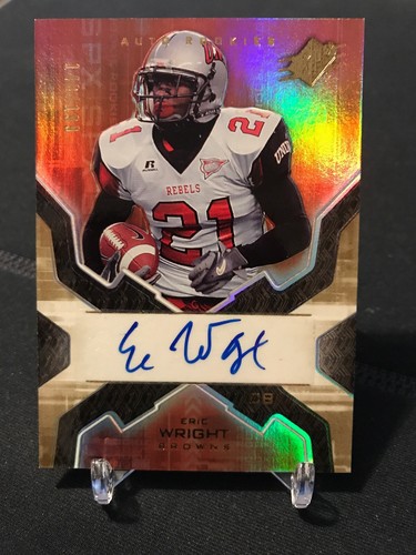 2007 SPX Rookie Eric Wright Auto! /199! Browns RC Rebels | eBay