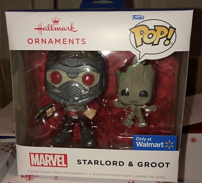 Hallmark Ornament Guardian Of The Galaxy Star Lord And Grout Funko Poo ...