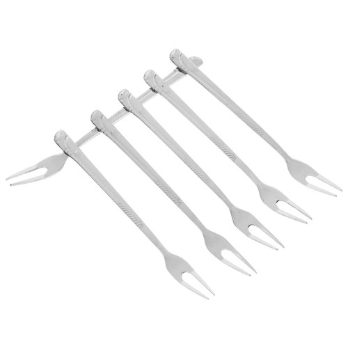 6 Pcs Stainless Steel Fruit Fork Small Forks Travel Reusable Dessert | eBay