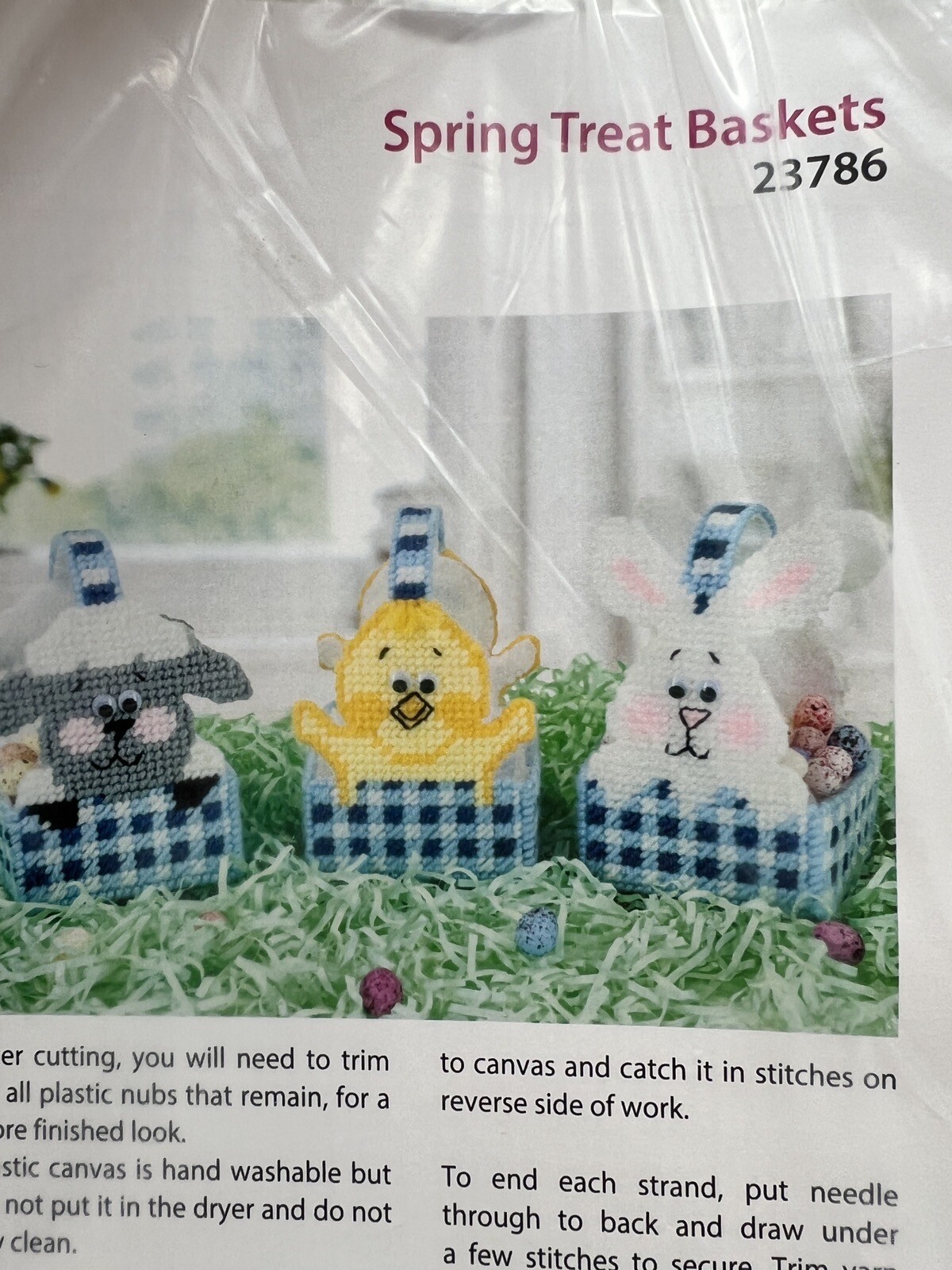 Mary Maxim Spring Treat Baskets 23786 Needlecraft Kit Set Of 3 6” X 4 ...