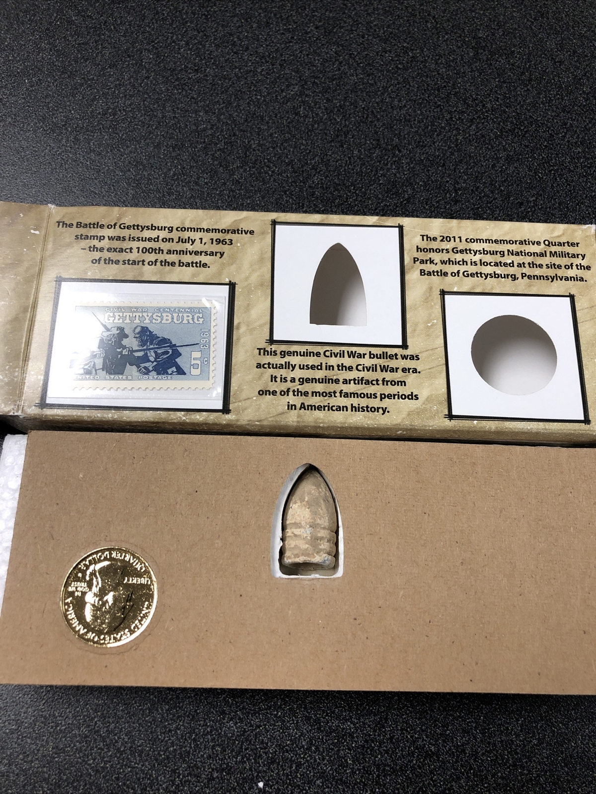 Civil War 150th Anniversary Commemorative Set Stamp Bullet & Coin | eBay