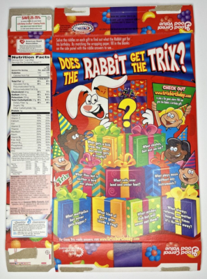 Trix Cereal Box 2004