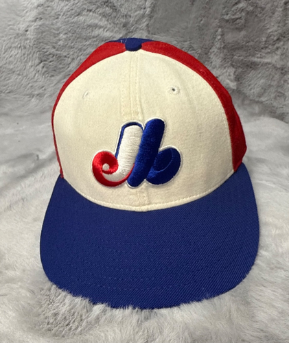Vintage Montreal Expos Hat Cap 6 3/4 Blue Red New Era Cooperstown ...