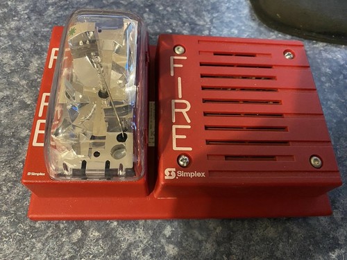 Simplex 4904-9137 Strobe Plate W/ 4901-9822 Electrical Horn Fire Alarm ...