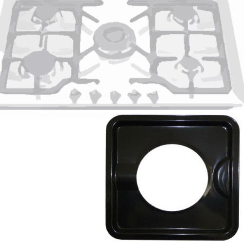 BLACK STEEL HEAVY DUTY SQUARE REUSABLE DRIP PAN GAS BURNER BIB LINER ...