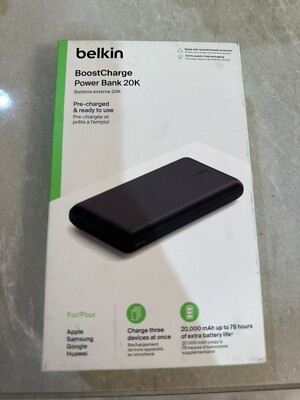 New in Box Belkin Power Bank 20k Boost Charge - Black | eBay
