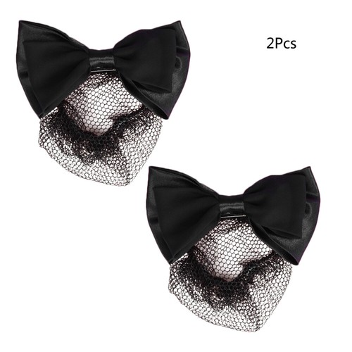 2pcs Hair Snood Net Barrette Mesh Clip Women Hair Snood Hair Net Clip ...