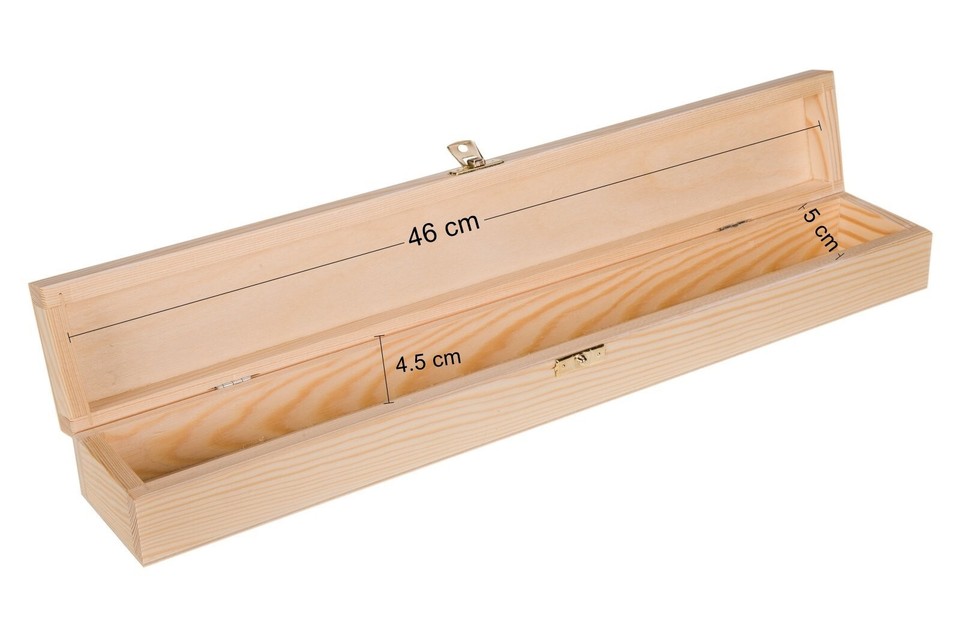 Wooden Long box 48cm x 7cm Storage Box Wand Holder Display Boxes | eBay UK