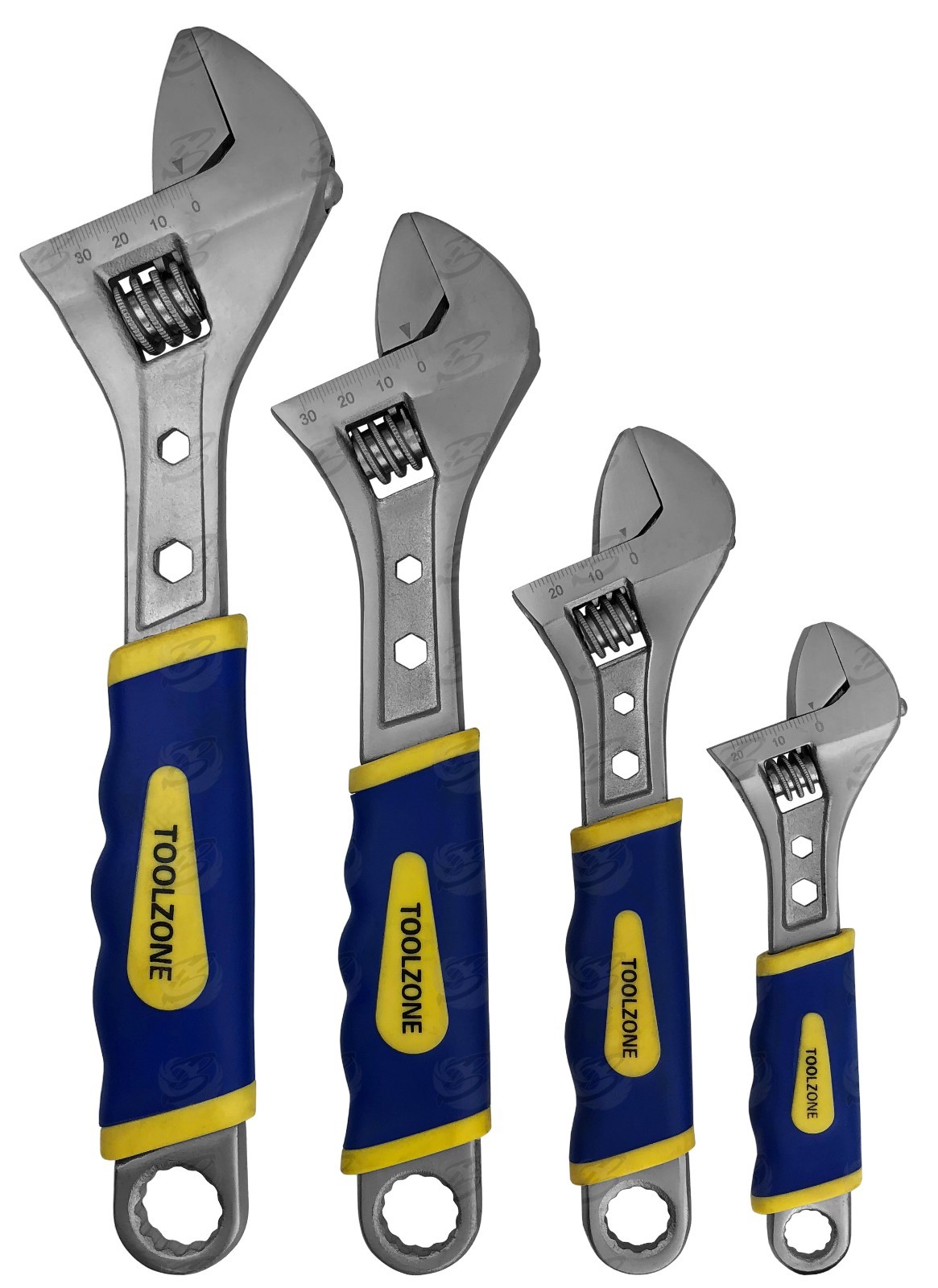 Adjustable Spanner Set 4pc Heavy Duty Adjustables Monkey Wrenches 6" 8 ...