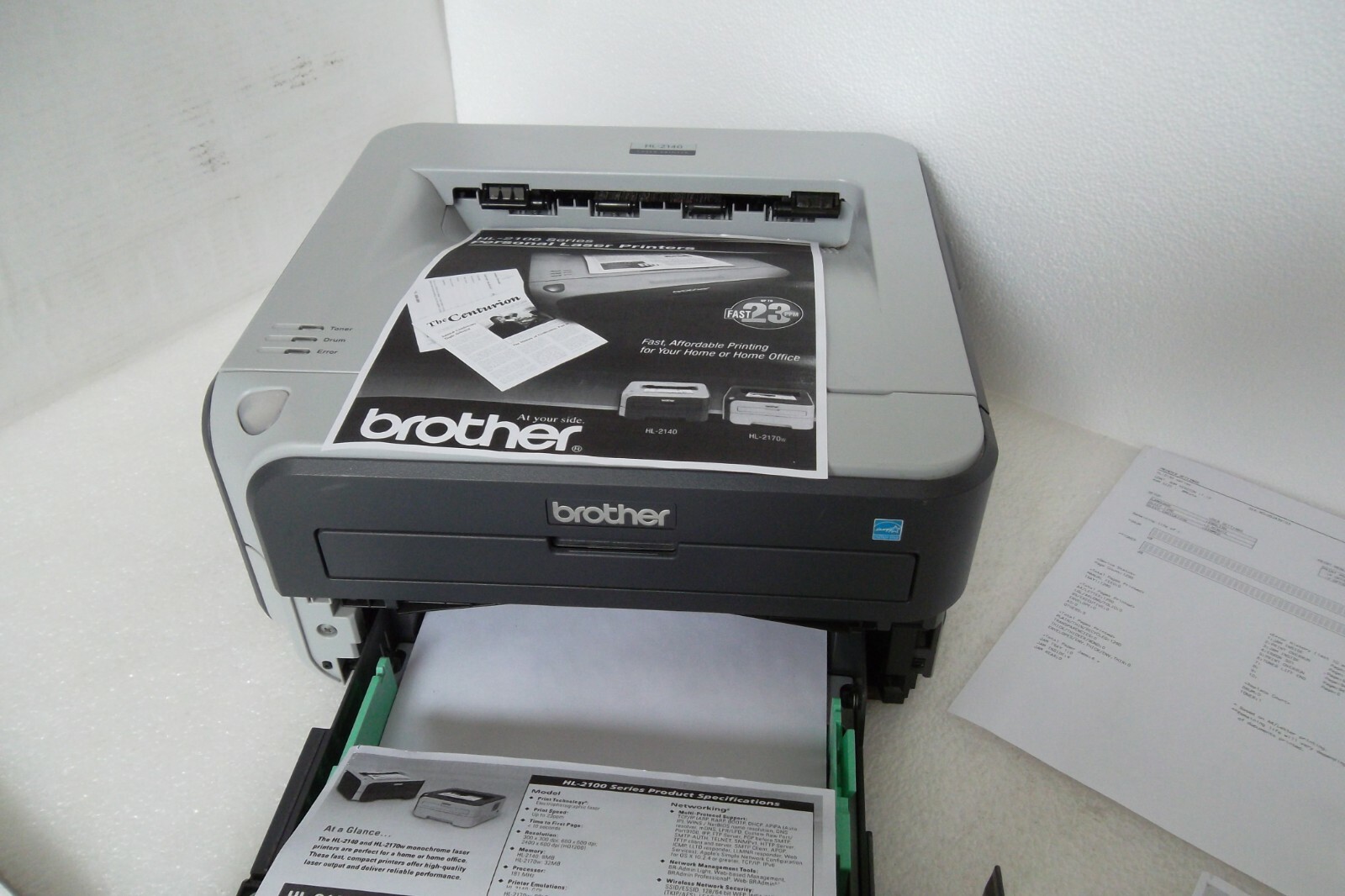 Brother HL-2140 LaserJet Printer USB 8MB 22ppm Mono Page Count=1K w ...