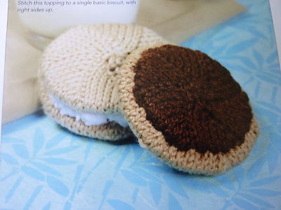 Knitting Pattern-Fun Play Food-2 Items In DK,Chocolate Biscuits ...