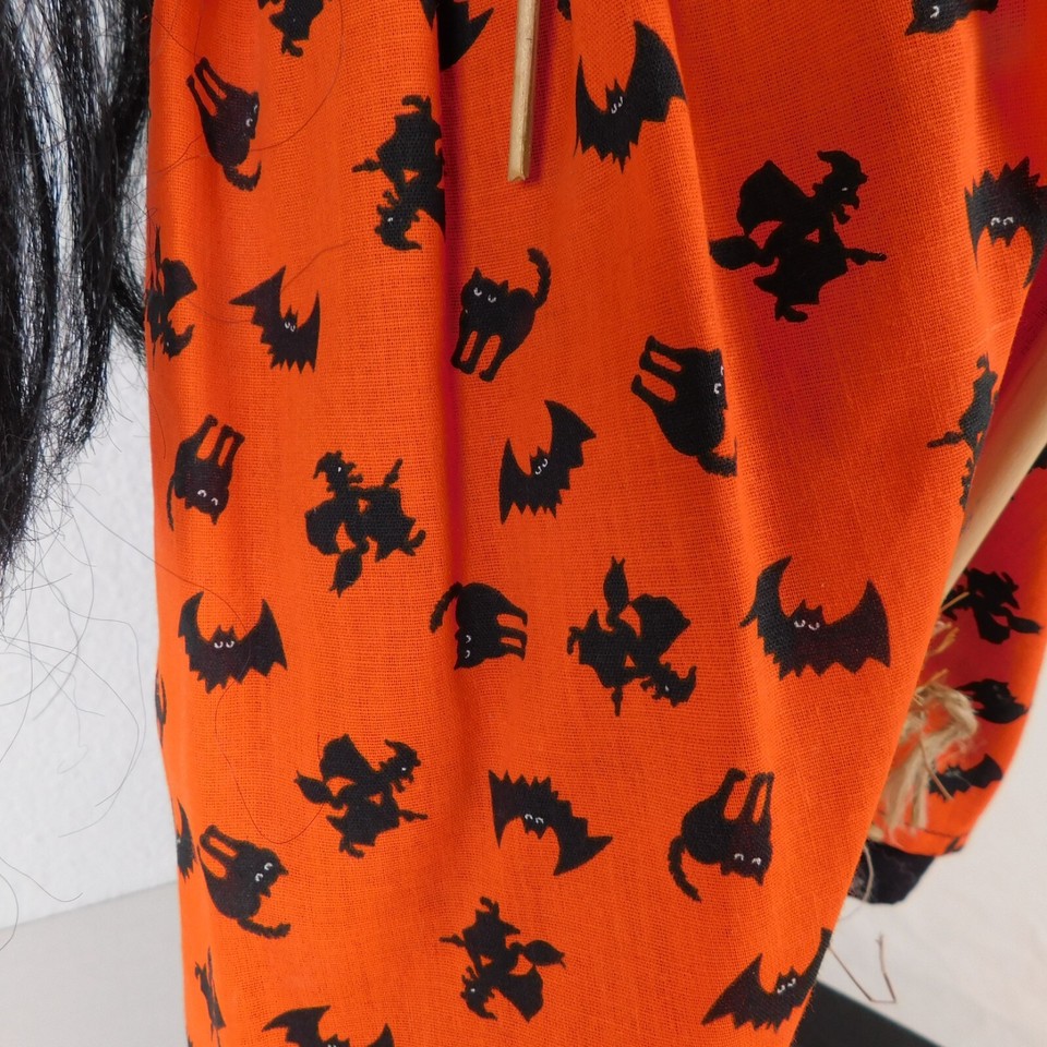 Halloween Witch Cloth Doll Free Standing 30" Tall Primitive Faceless ...