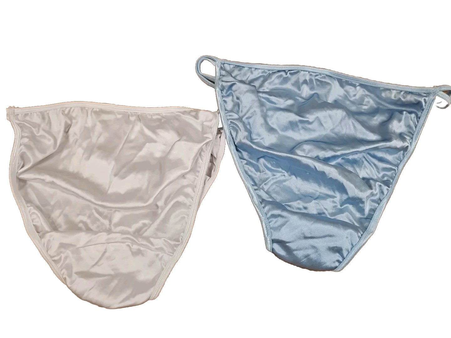 Vintage 2pr Panties Liquid Satin String Bikini Pantie… - Gem