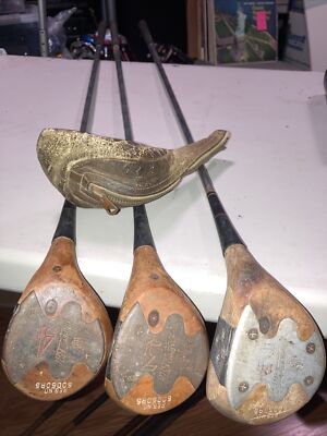 Lot 3 Early PowerBilt H&B Persimmon Driver Wood Lot:2,3,4 Power Bilt ...