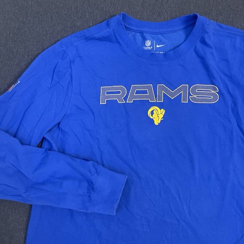 Los Angeles Rams Shirt Men Large Blue Nike NFL On Field Pullover ...