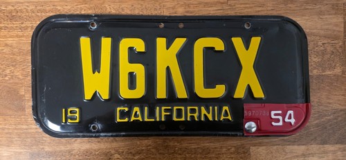 Vintage 1951 California Call Sign License Plate | eBay