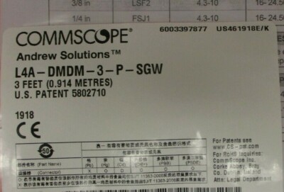 COMMSCOPE - L4A-DMDM-3-P-SGW - LDF4-50A Sureflex Jumper 3' | eBay