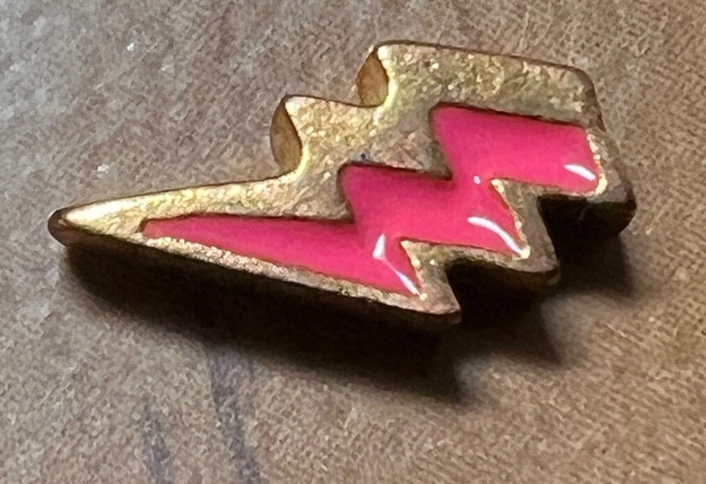 Authentic Origami Owl Floating Charm Gold and Pink Lightning Bolt | eBay