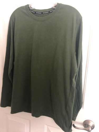 CASCADE SPORT PERFORMANCE Mens L Army Green TEE T-Shirt Long Sleeves ...