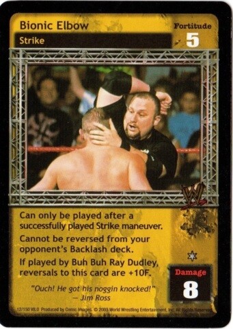 WWE: Bionic Elbow [Played] card type Strike Raw Deal Wrestling WWF | eBay