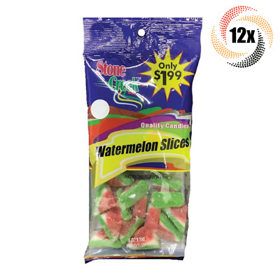 12x Bags Stone Creek Watermelon Slices Flavored Quality Chewy Candies ...