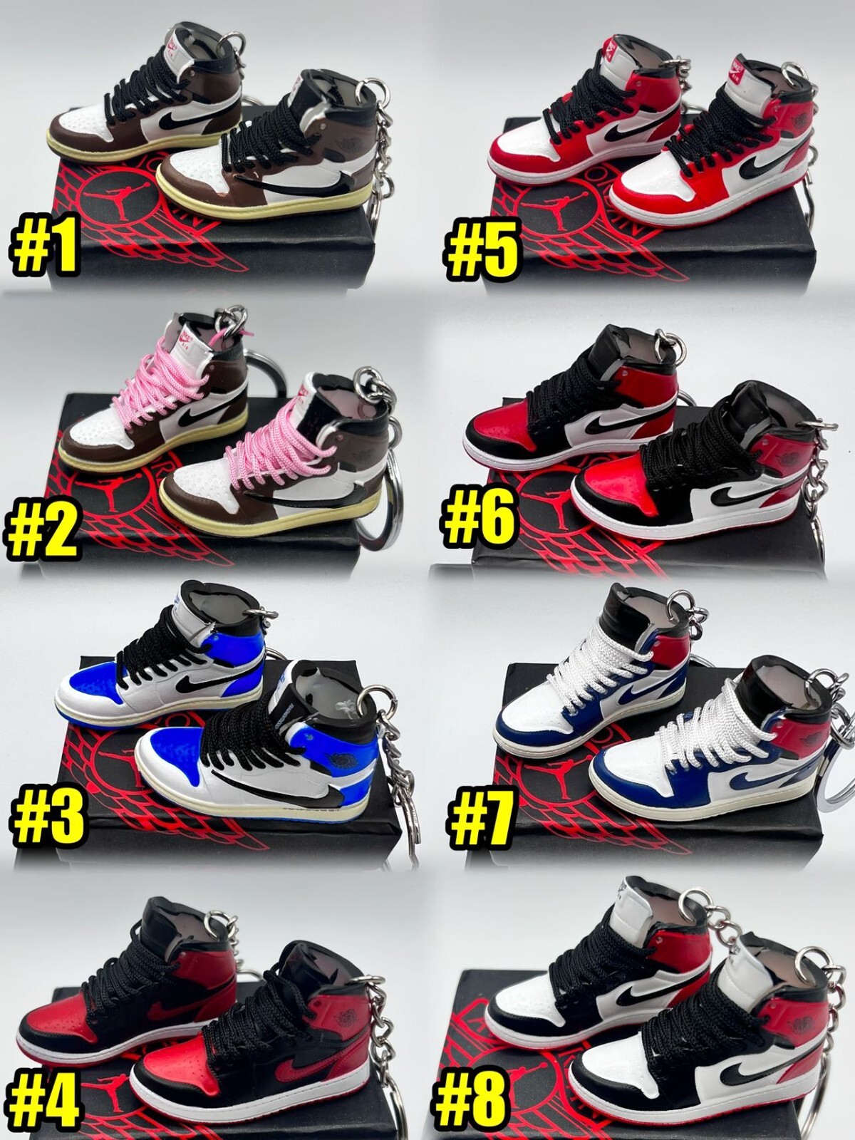 Jordan Key Chains Pendant Collectible Mini Shoe Keyrings｜Shoe Box ...