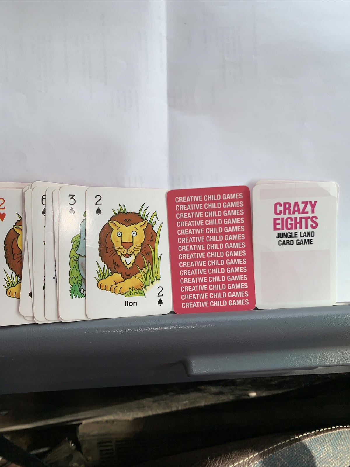 Creative Child Card Games Crazy Eights Card Game Animals 80's RARE | eBay