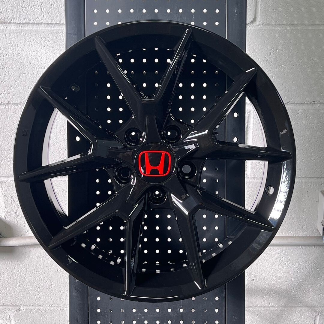 SET (4) 17" FL5 TYPE R STYLE GLOSS BLACK RIMS NEW WHEELS FITS HONDA ...